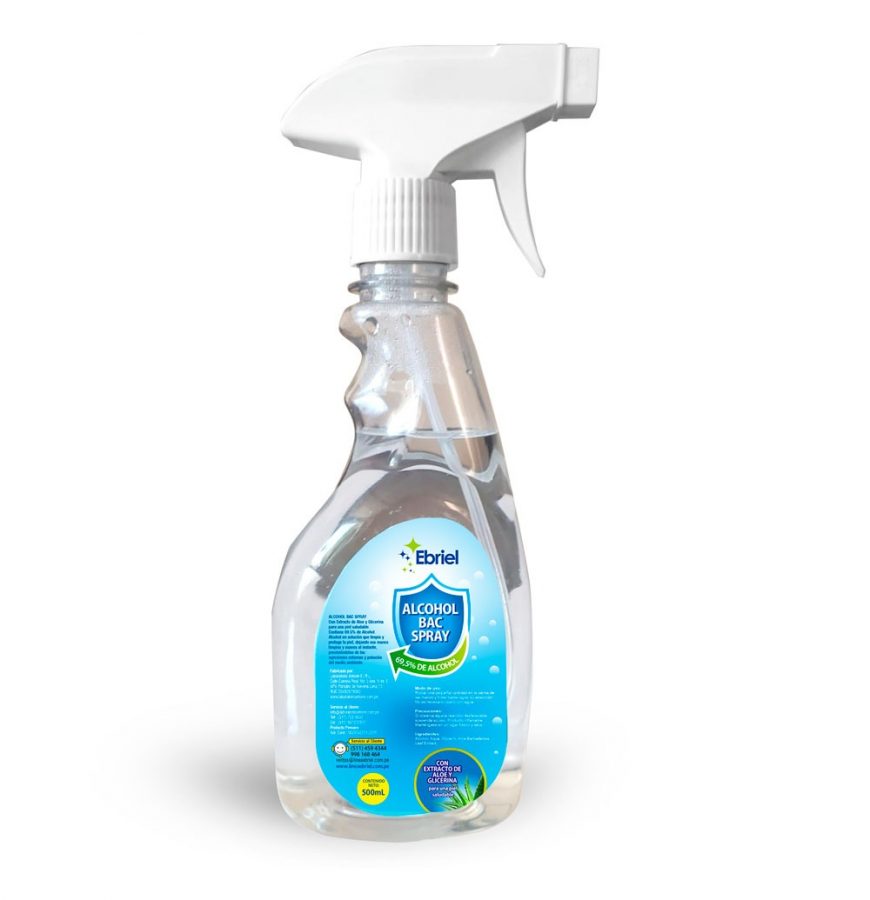 Alcohol Bac Líquido spray 490 ml. - Ebriel - ¡Últimos productos!